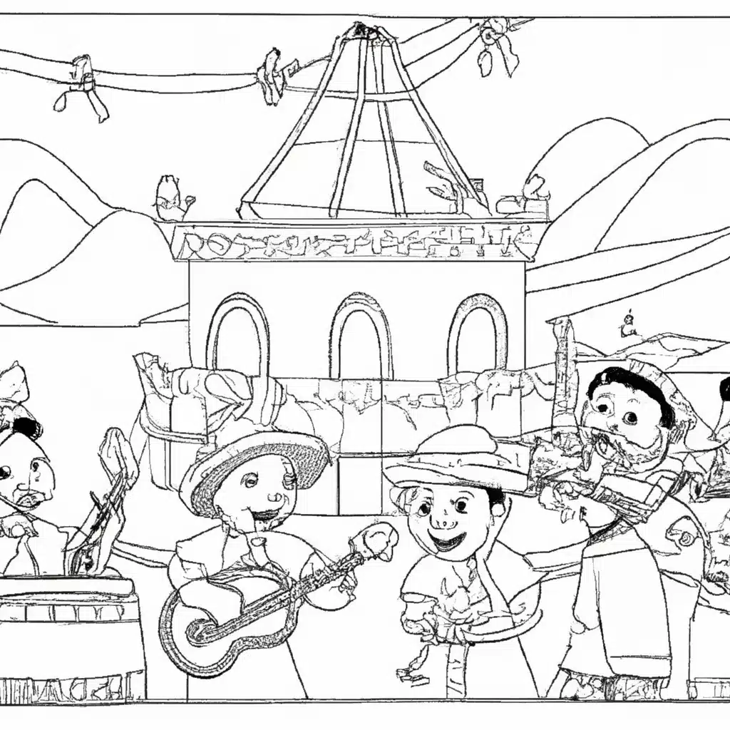 7 Desenhos de Pagodeiros para Imprimir e Colorir