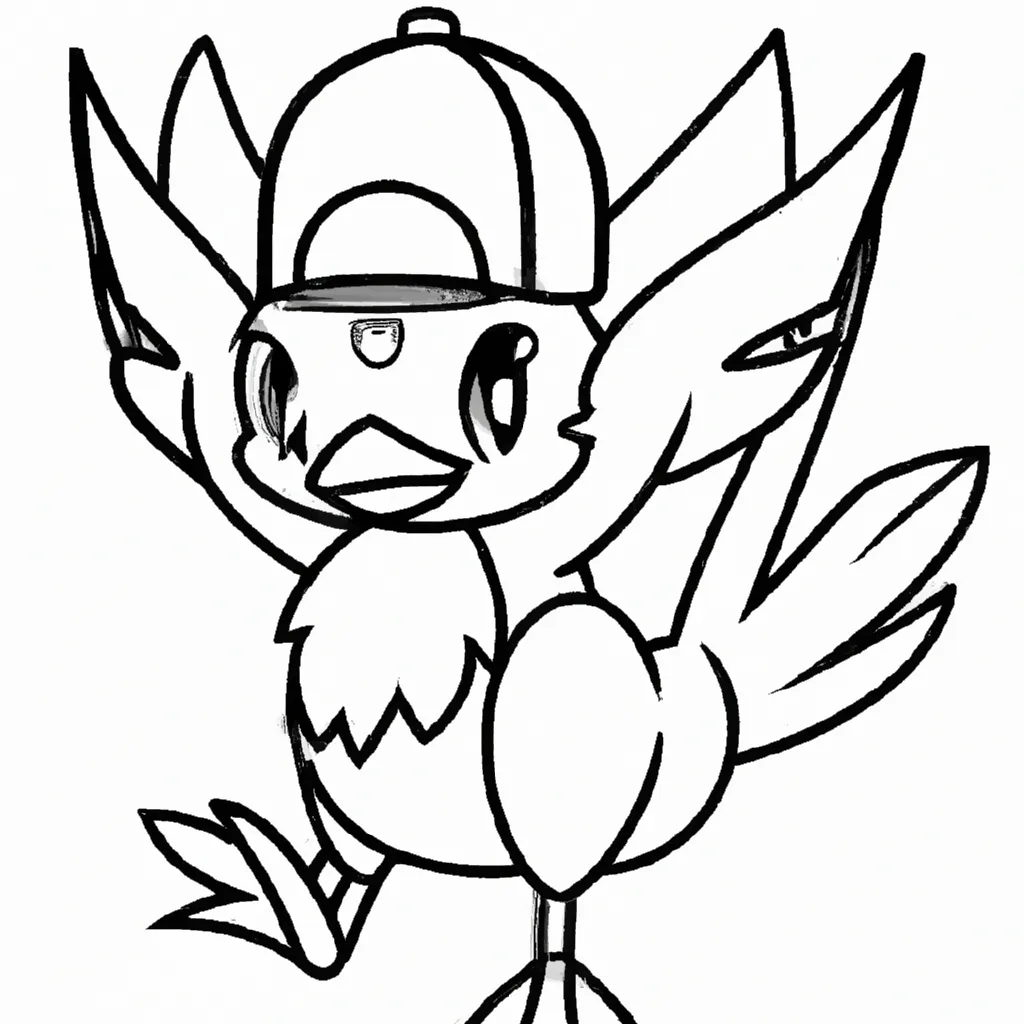 Desenhos de Pokémon Chatot para Imprimir e Colorir!