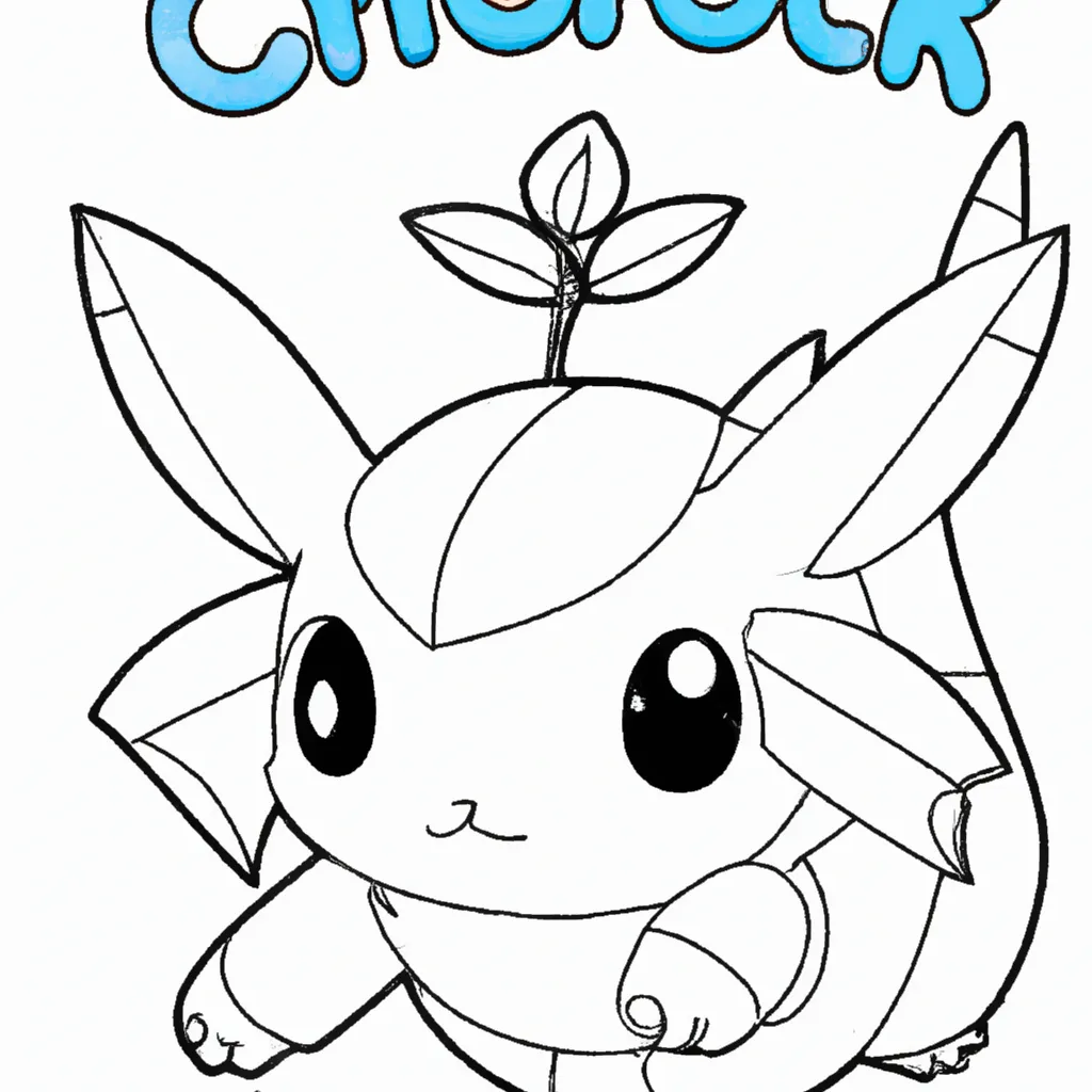 Desenhos para Imprimir e Colorir do Pokémon Chikorita