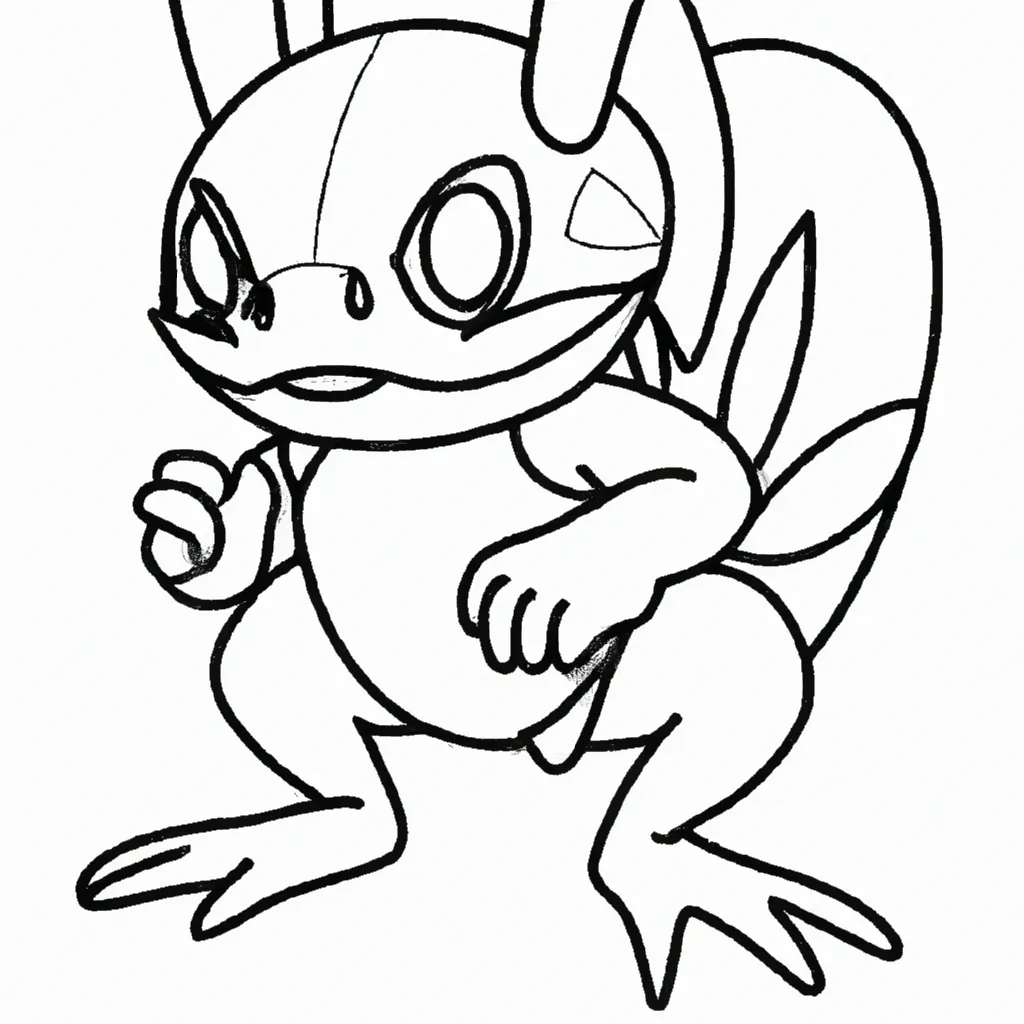 Desenhos de Pokémon Croagunk para Imprimir e Colorir