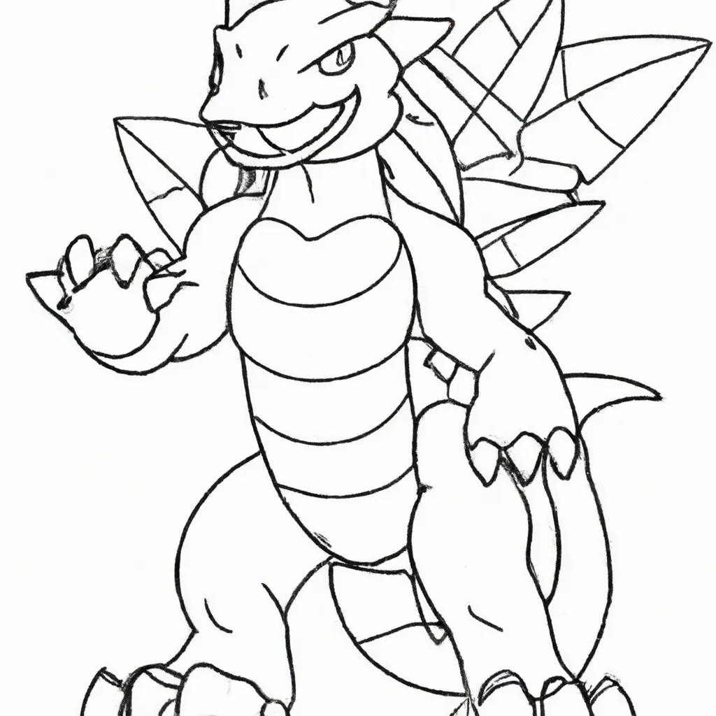 Desenhos Incríveis de Pokémon Feraligatr para Imprimir e Colorir