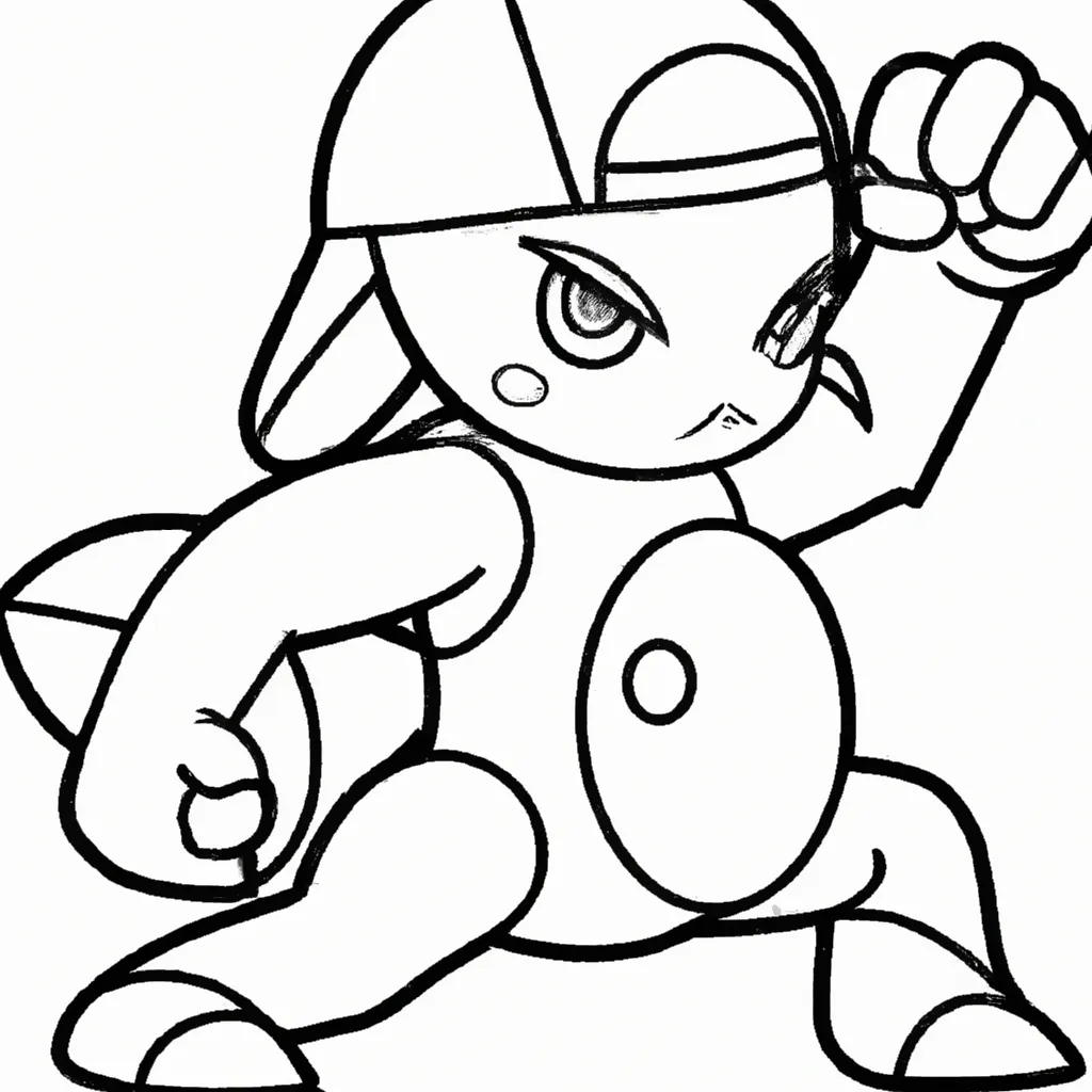 Desenhos de Pokémon Hitmonchan para Imprimir e Colorir