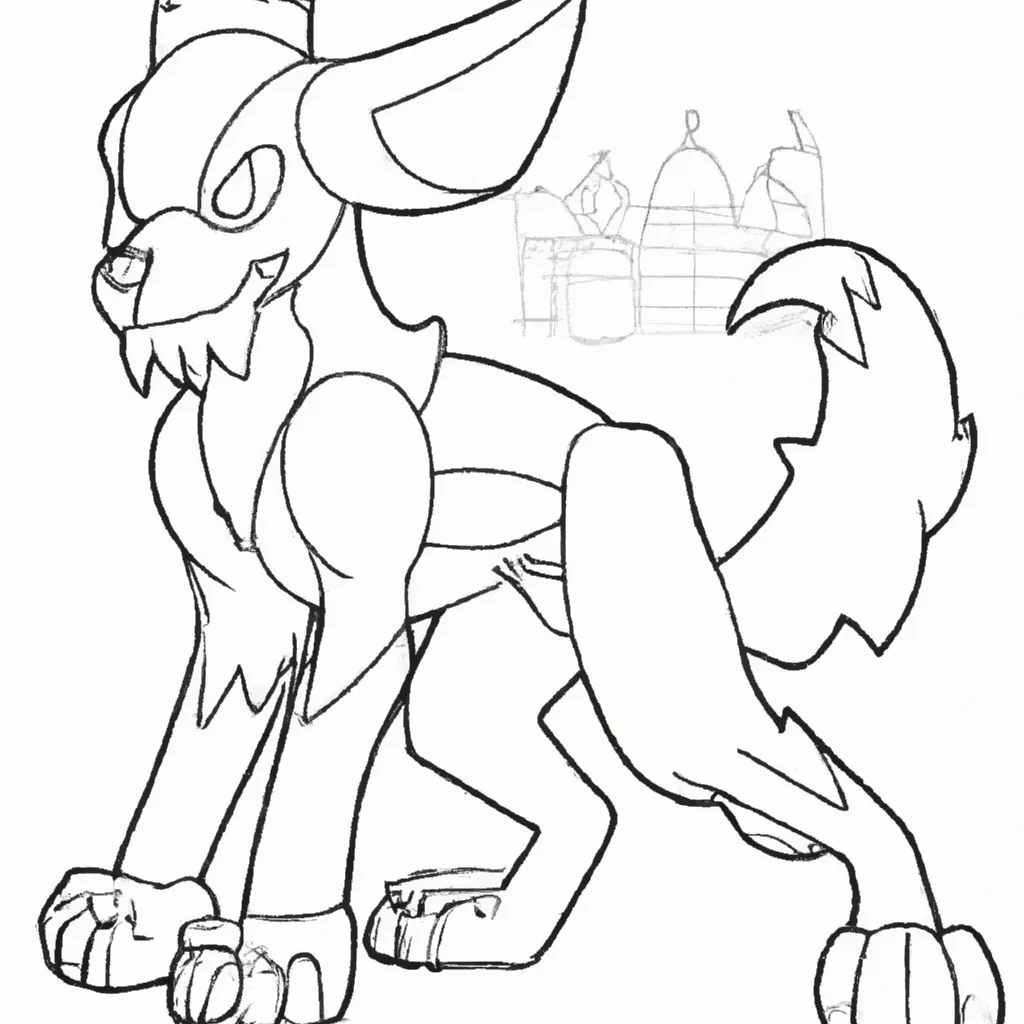 7 Desenhos de Pokémon Houndoom para Imprimir e Colorir