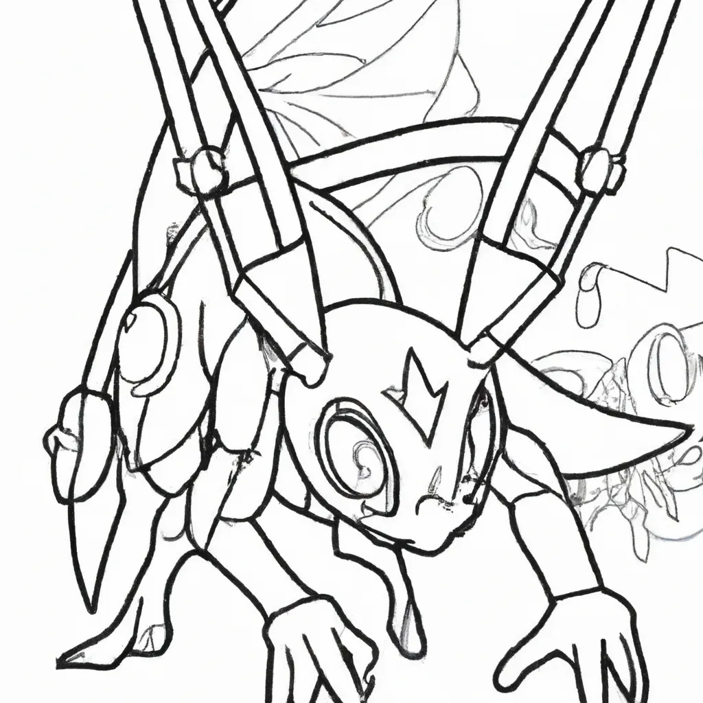 Desenhos de Pokémon Scyther para Imprimir e Colorir