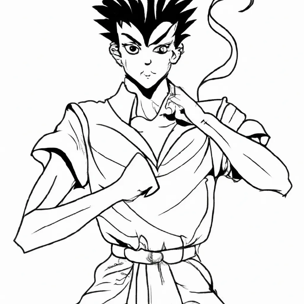 10 Desenhos de Yusuke Urameshi para Imprimir e Colorir