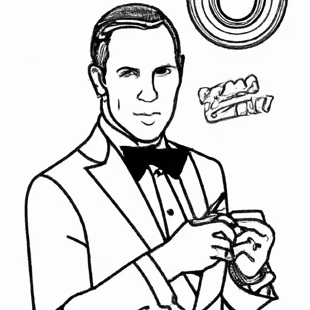 7 Desenhos de James Bond para Imprimir e Colorir