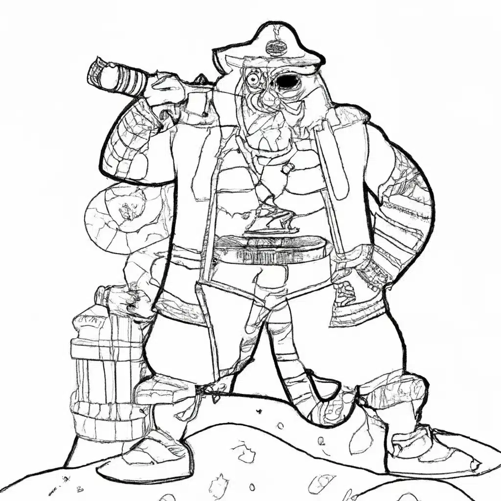 7 Desenhos de Monkey D. Garp para Imprimir e Colorir