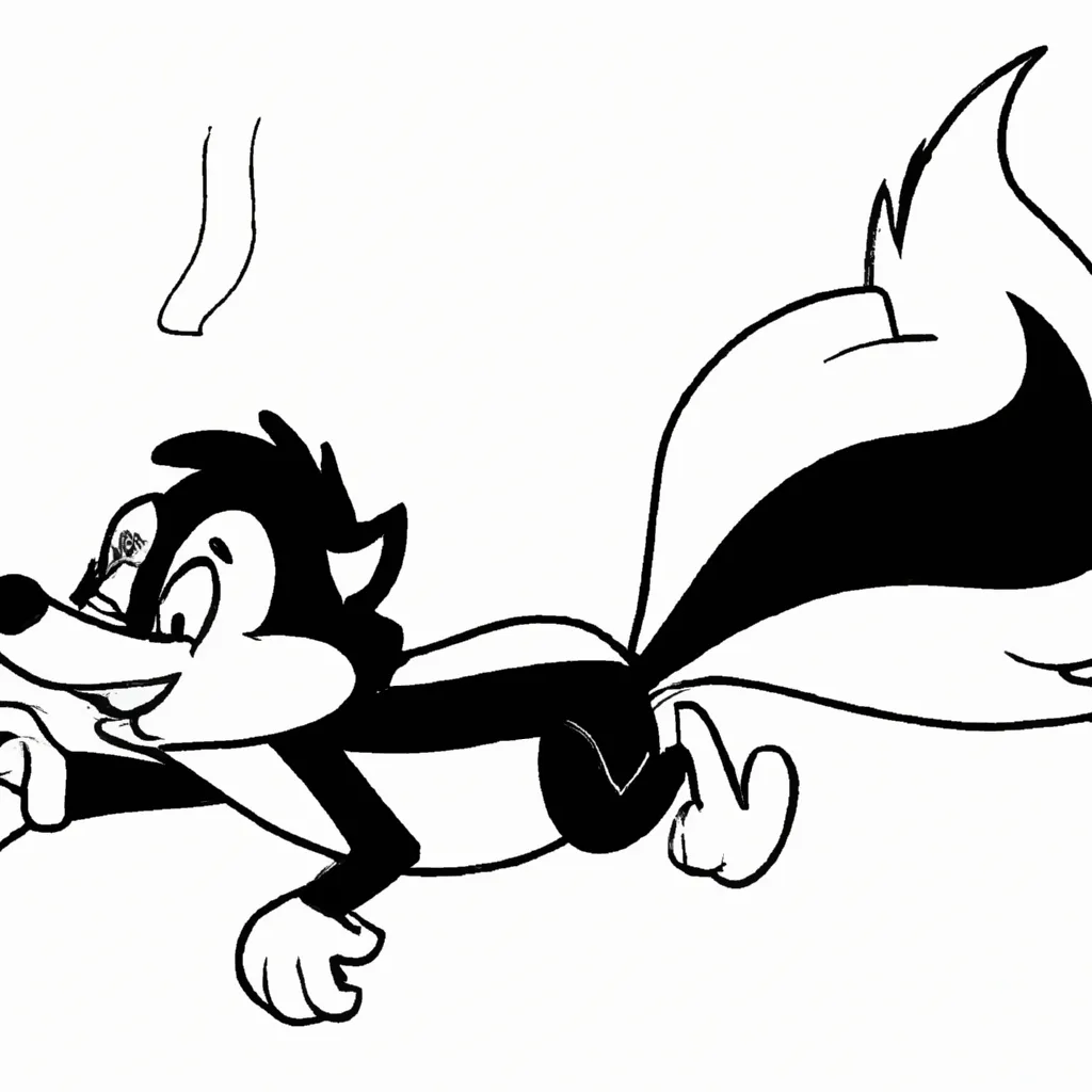 10 Desenhos de Pepé Le Pew para Imprimir e Colorir