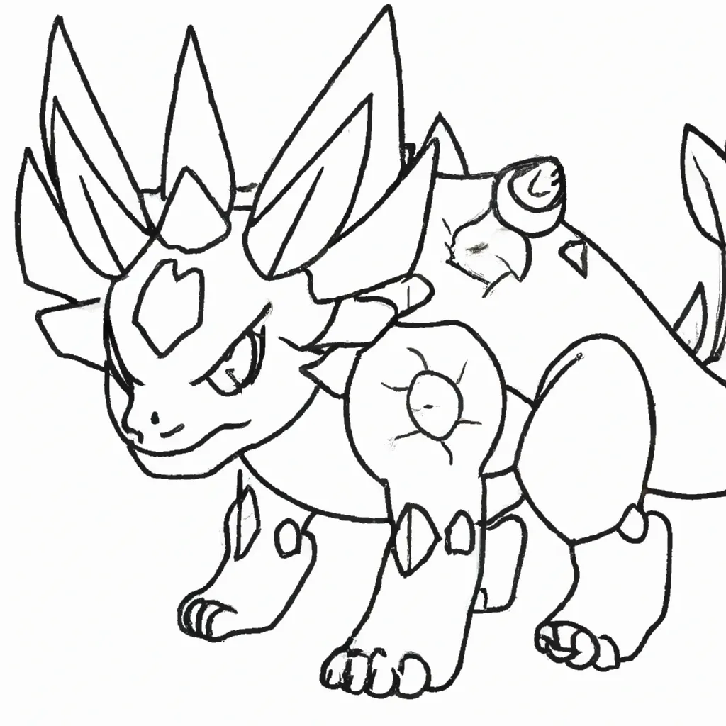 Desenhar Nidoking: 7 Passos Simples para Imprimir e Colorir!