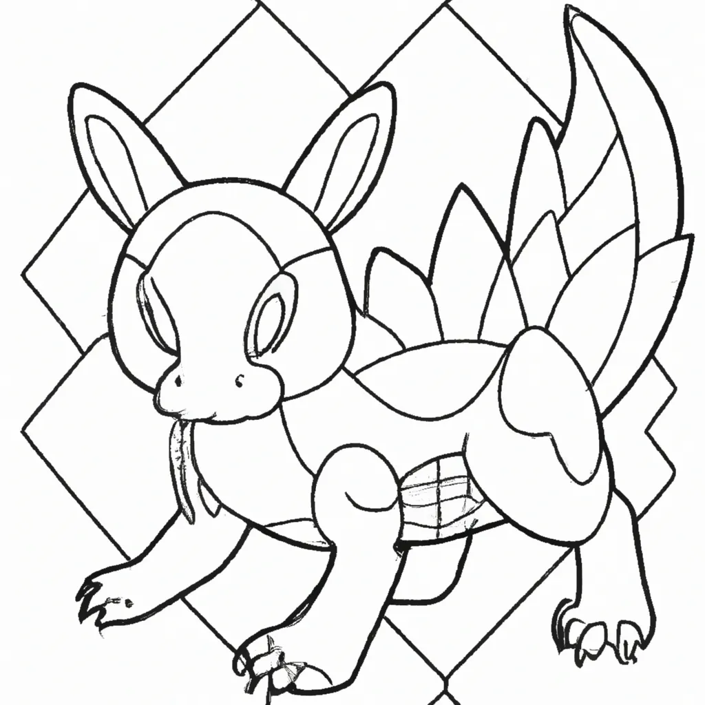 Desenhos de Pokémon Sandshrew para Imprimir e Colorir