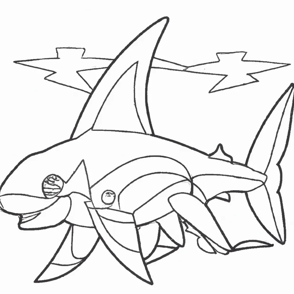 10 Desenhos de Pokémon Sharpedo para Imprimir e Colorir