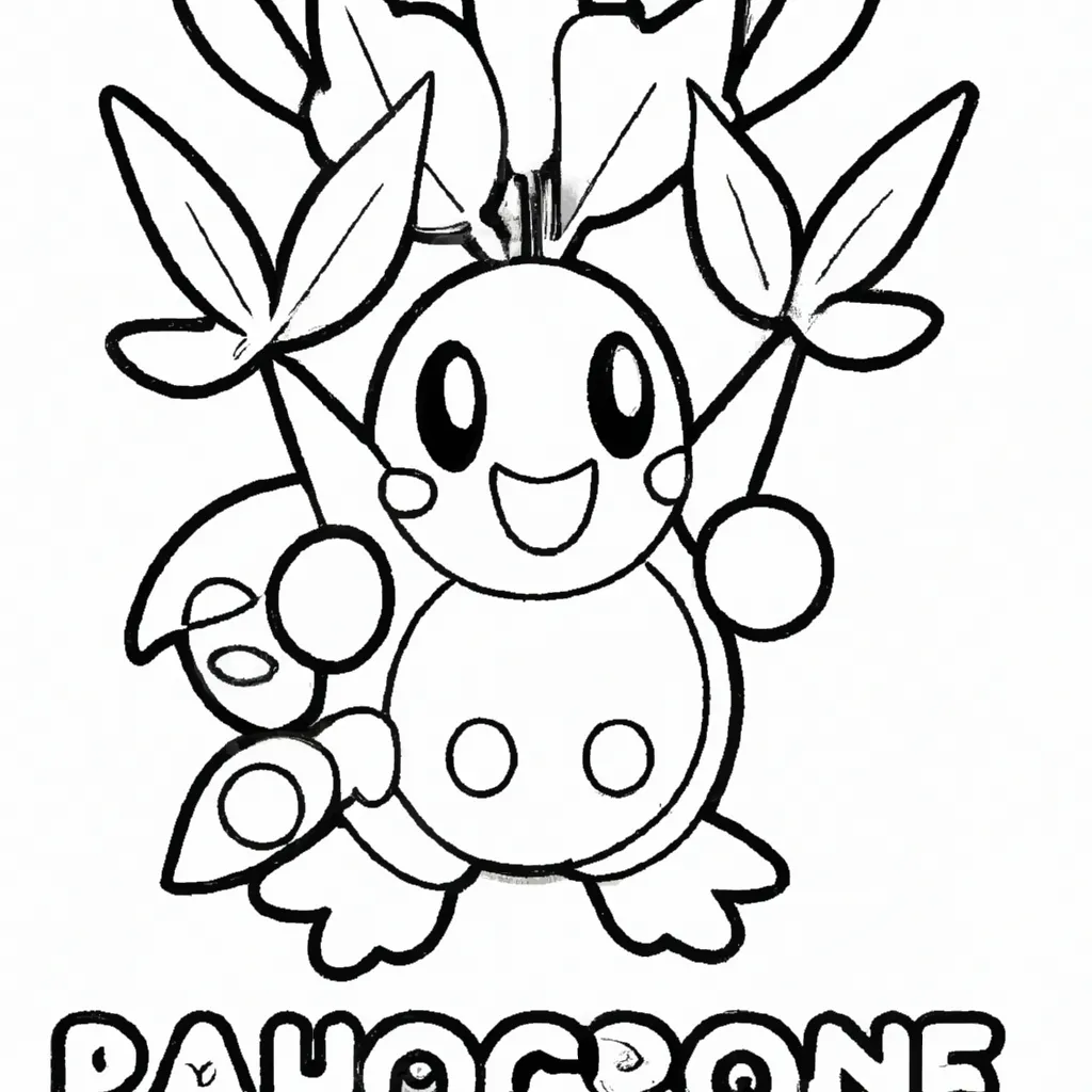 10 Desenhos de Pokémon Sprigatite para Imprimir e Colorir