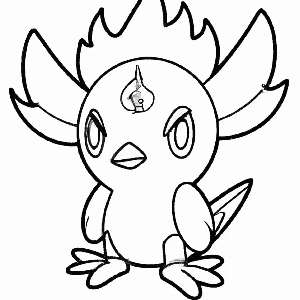 7 Desenhos de Pokémon Torchic para Imprimir e Colorir