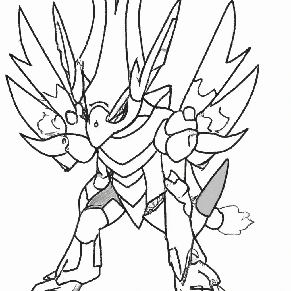 Desenhos de Pokémon Zacian para Imprimir e Colorir