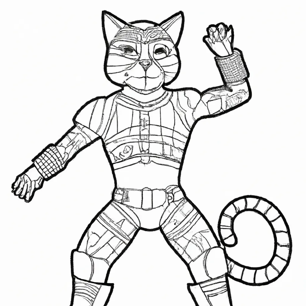 10 Desenhos de Homem Gato para Imprimir e Colorir