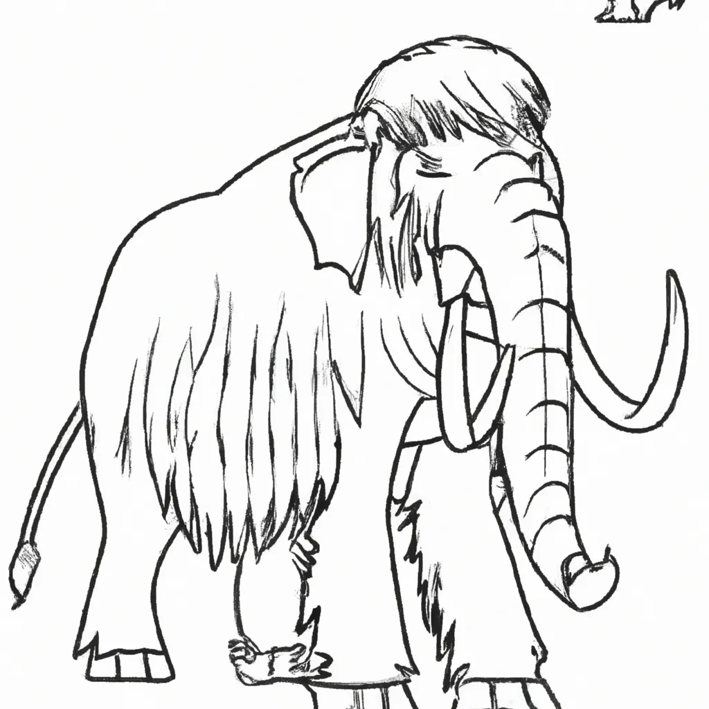 Desenhos de Mamute para Imprimir e Colorir: Divirta-se