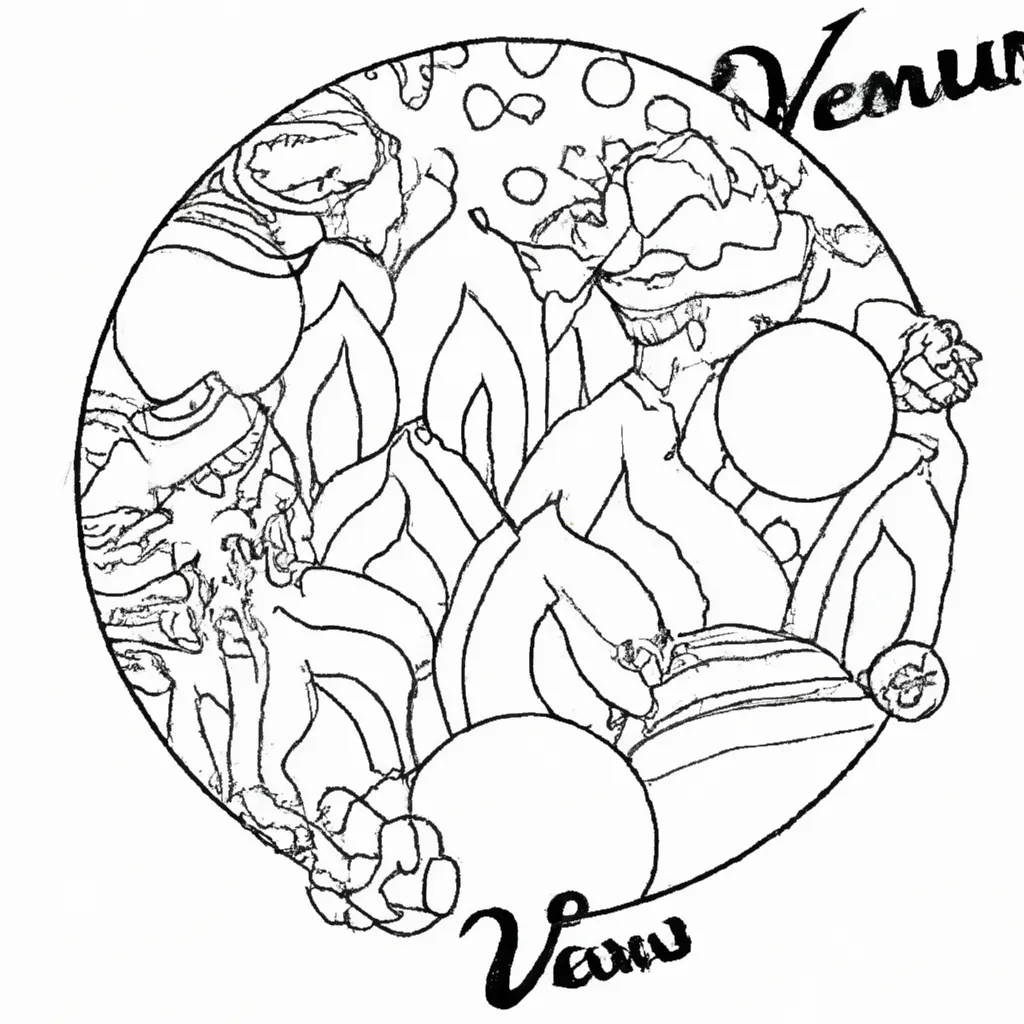 10 Desenhos do Planeta Vênus para Imprimir e Colorir