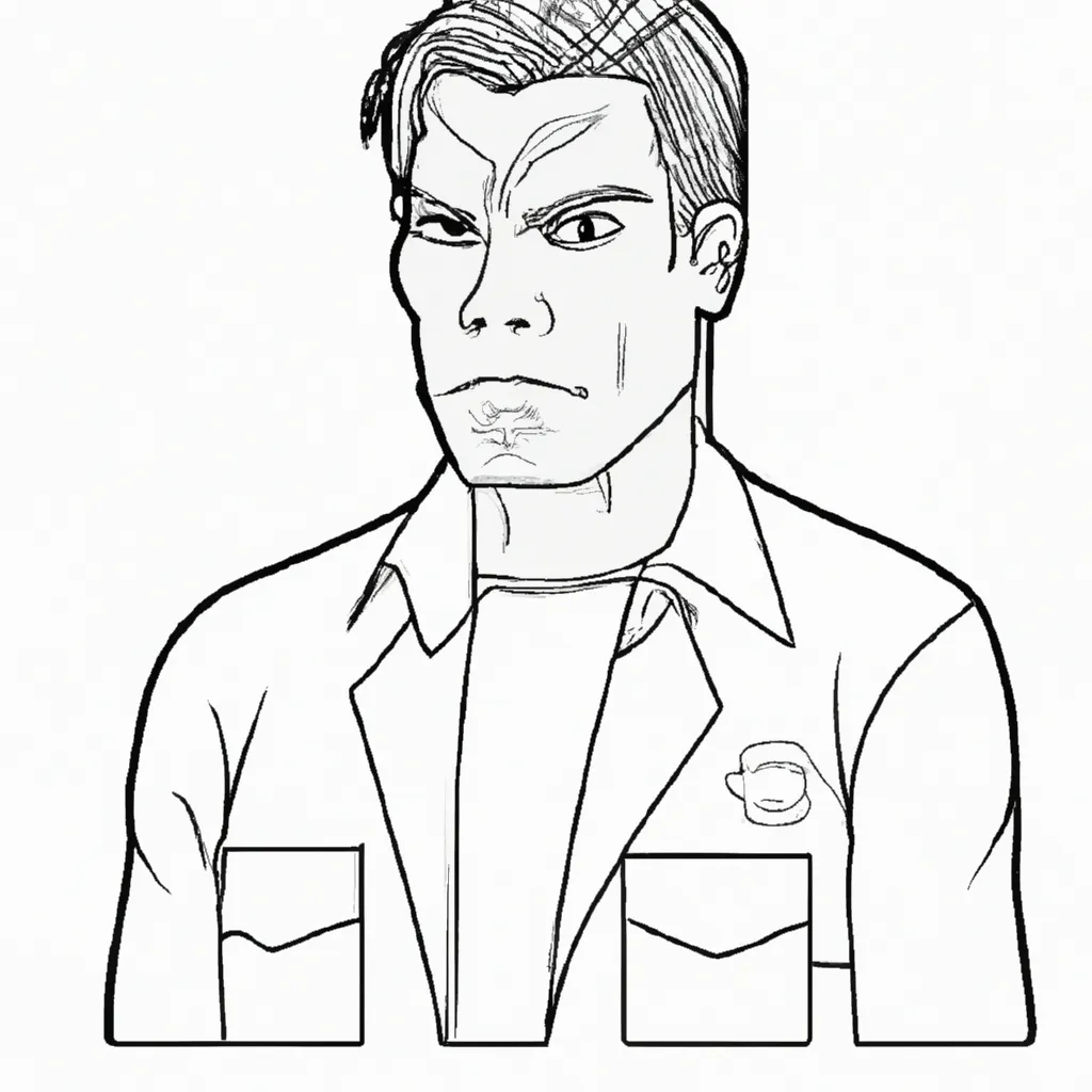 7 Desenhos de Dexter Morgan para Imprimir e Colorir