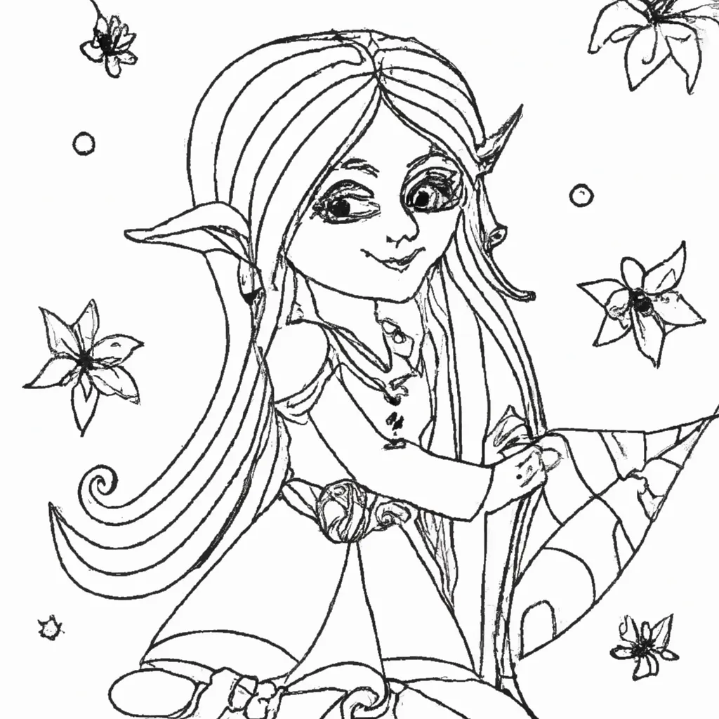 7 Desenhos do Elfo da Lua para Imprimir e Colorir