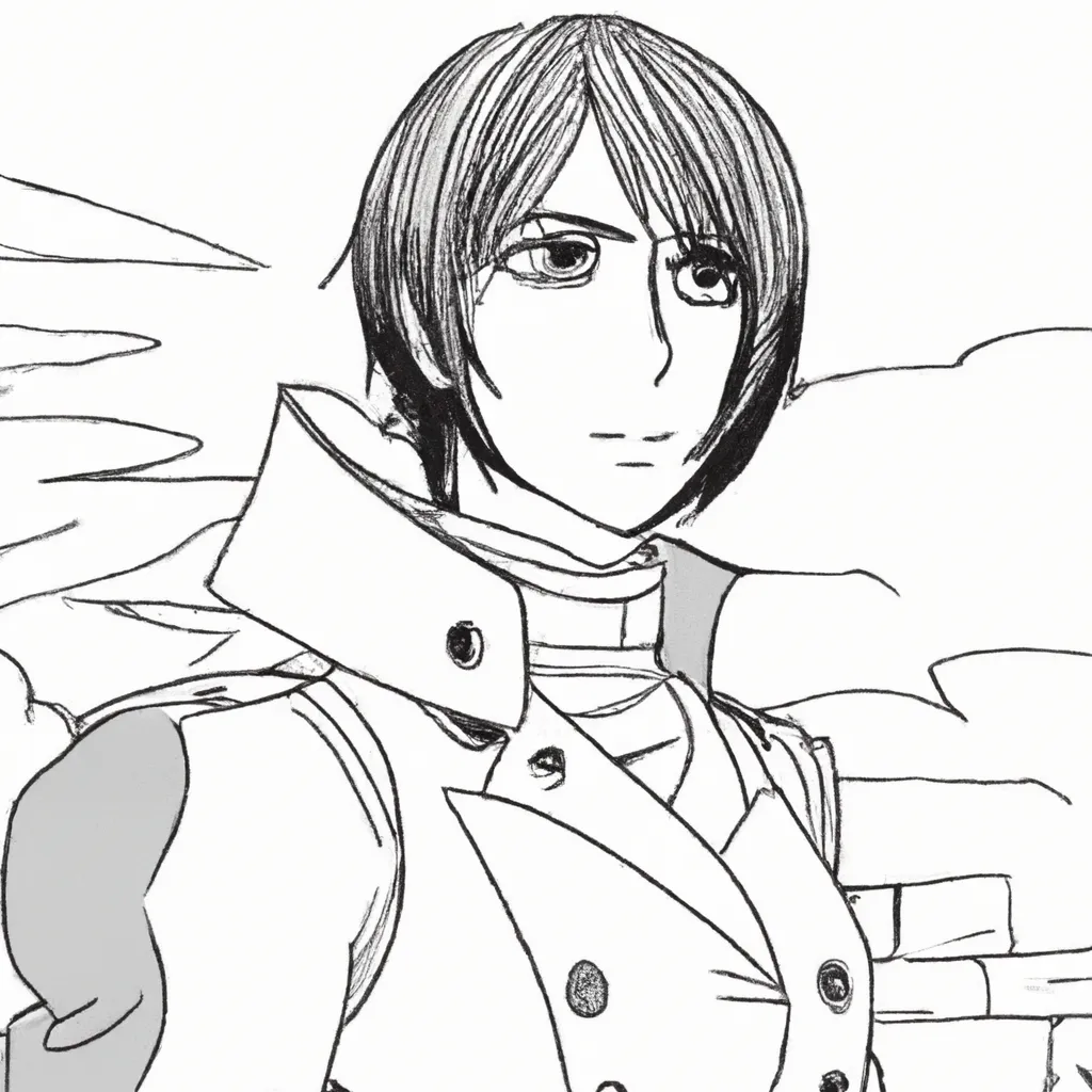 10 Desenhos de Mikasa Ackerman para Imprimir e Colorir
