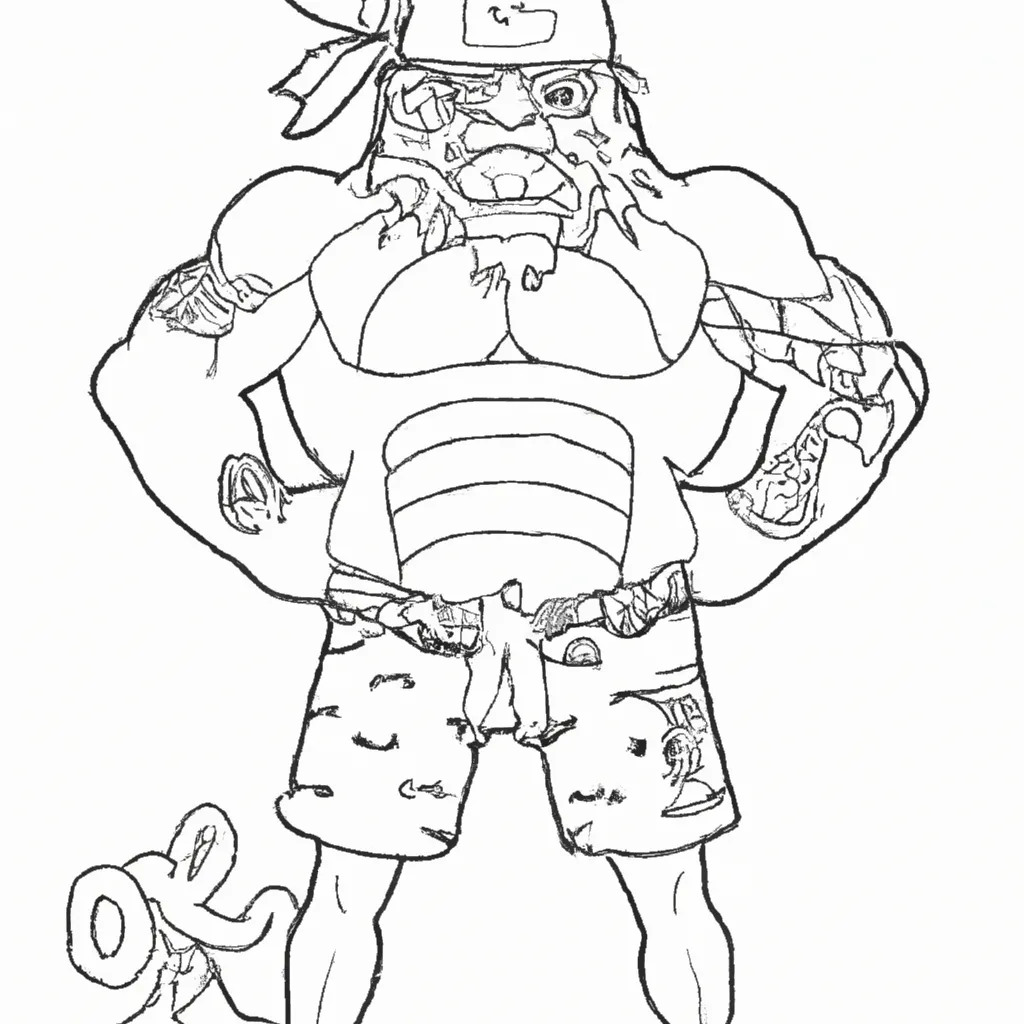 7 Desenhos de Monkey D. Garp para Imprimir e Colorir