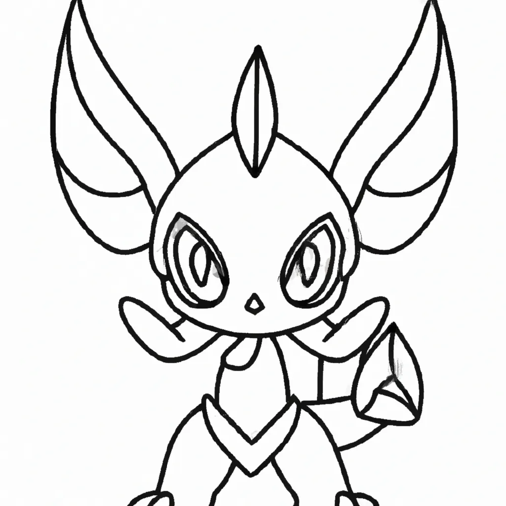 10 Desenhos de Pokémon Azelf para Imprimir e Colorir