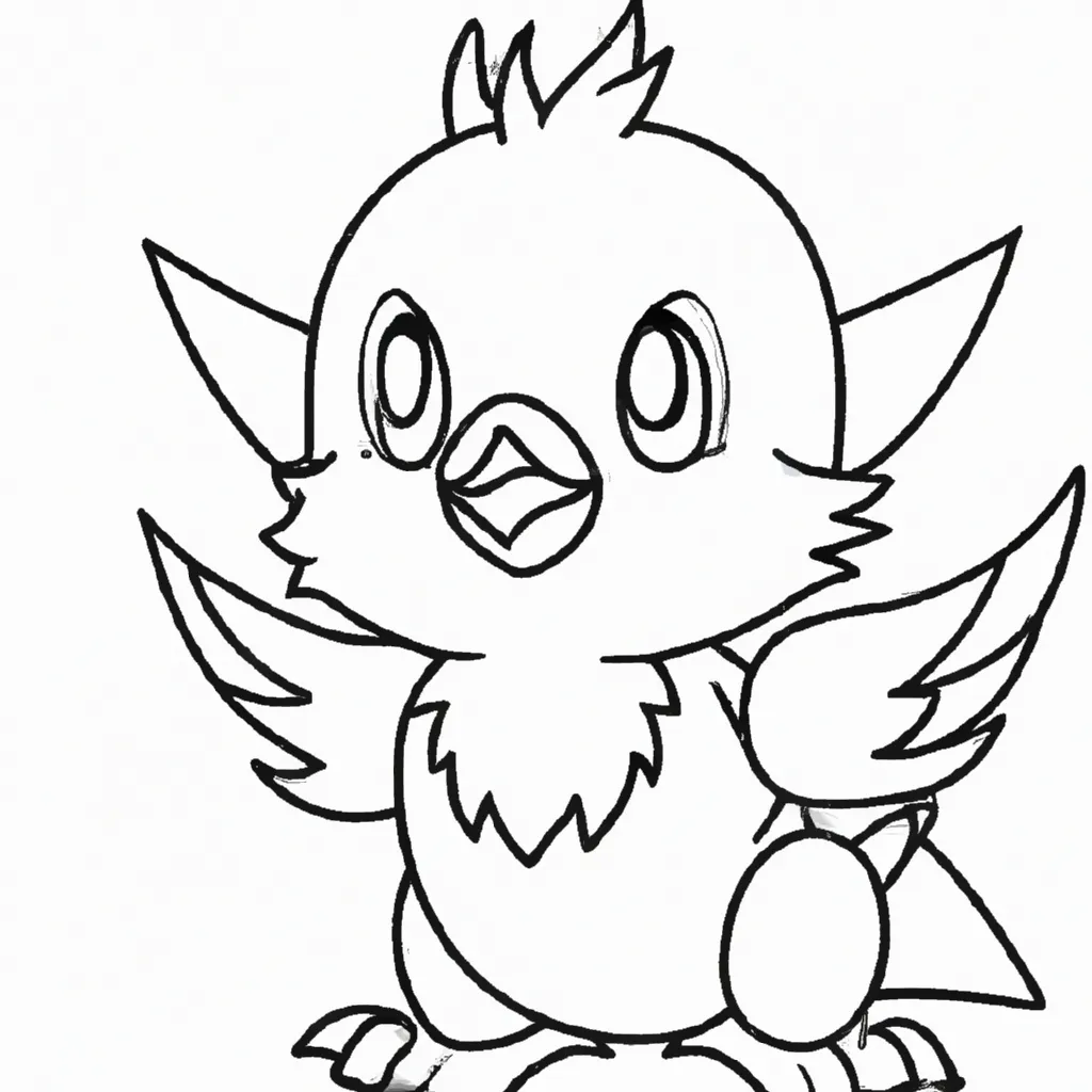 Desenhos de Pokémon Chatot para Imprimir e Colorir!