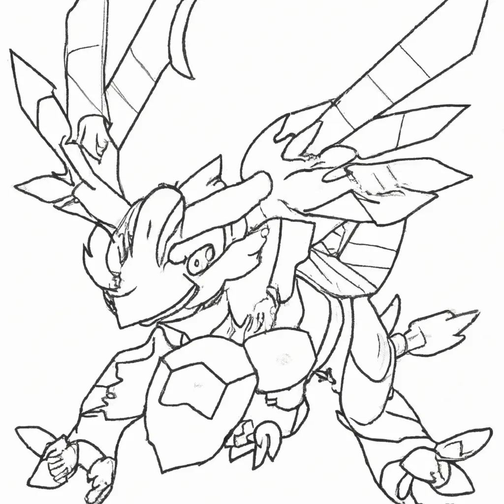 Pokemon Haxorus Coloring Pages