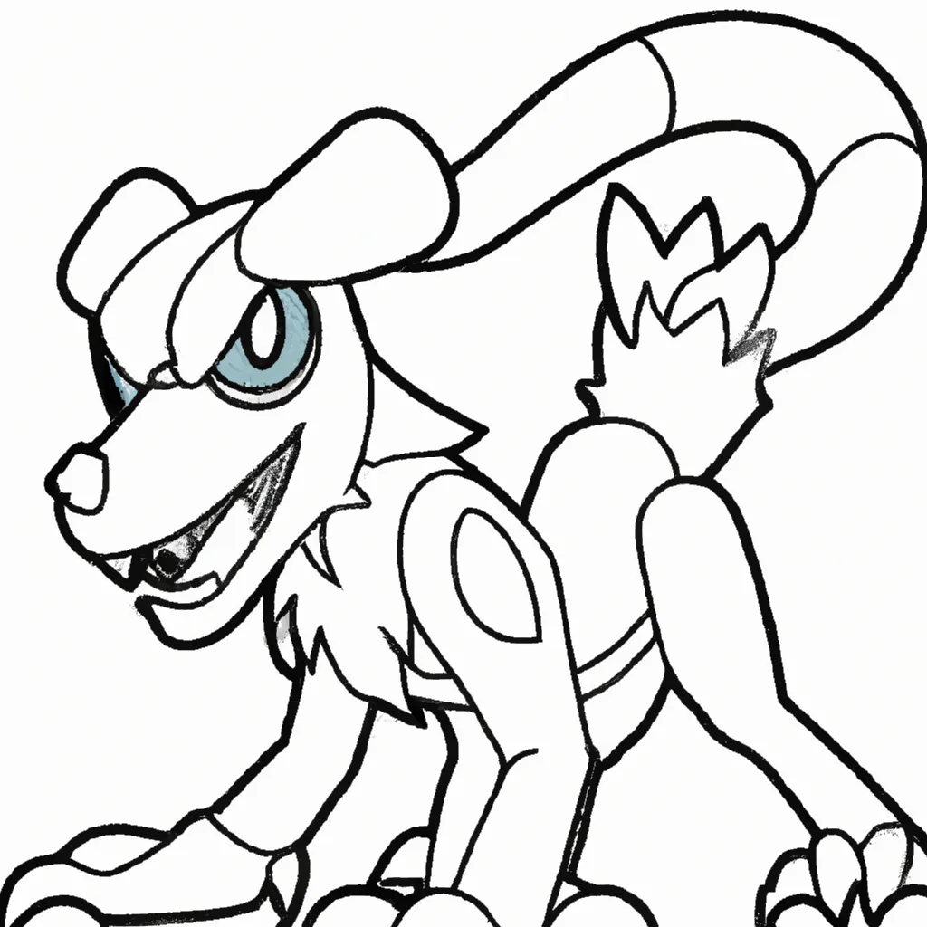 7 Desenhos de Pokémon Houndoom para Imprimir e Colorir