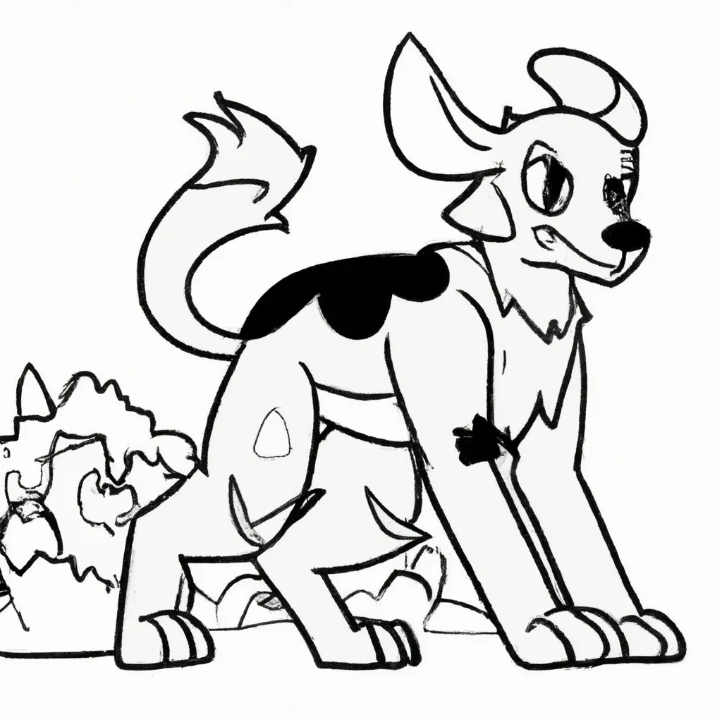 Desenhos de Pokémon Houndour para Imprimir e Colorir