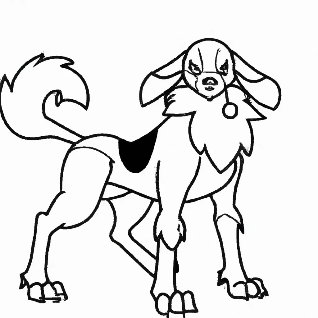 Desenhos de Pokémon Houndour para Imprimir e Colorir