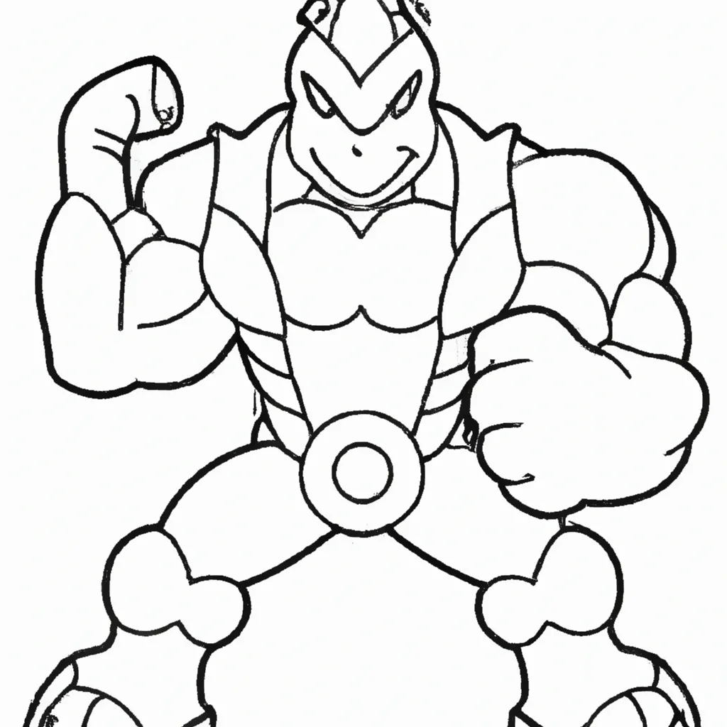 7 Desenhos de Pokémon Machamp para Imprimir e Colorir