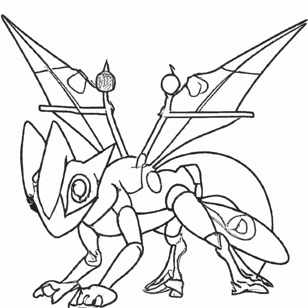 Desenhos de Pokémon Scyther para Imprimir e Colorir
