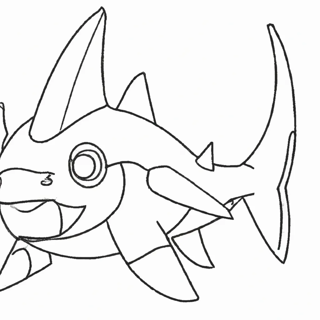 10 Desenhos de Pokémon Sharpedo para Imprimir e Colorir