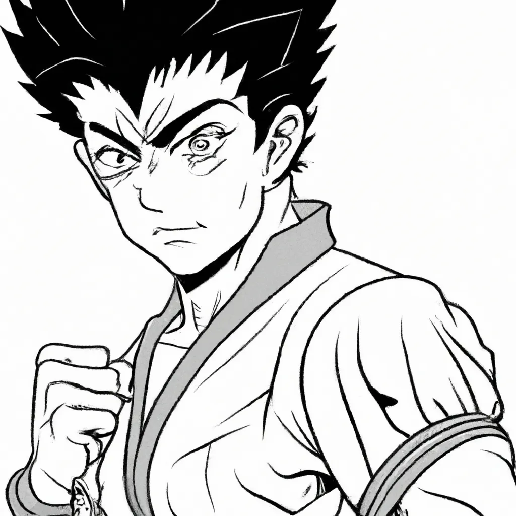 10 Desenhos de Yusuke Urameshi para Imprimir e Colorir