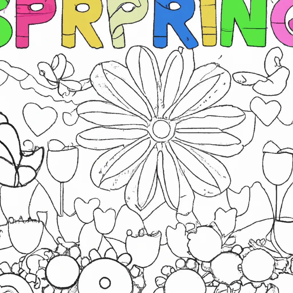 10 Lindos Cartazes da Primavera para Imprimir e Colorir