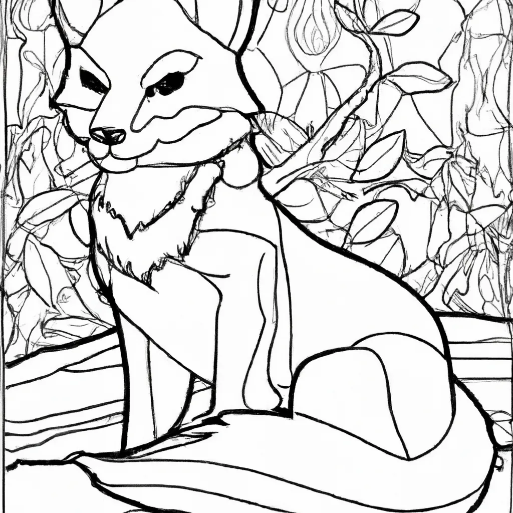 10 Desenhos de Kitsune para Imprimir e Colorir