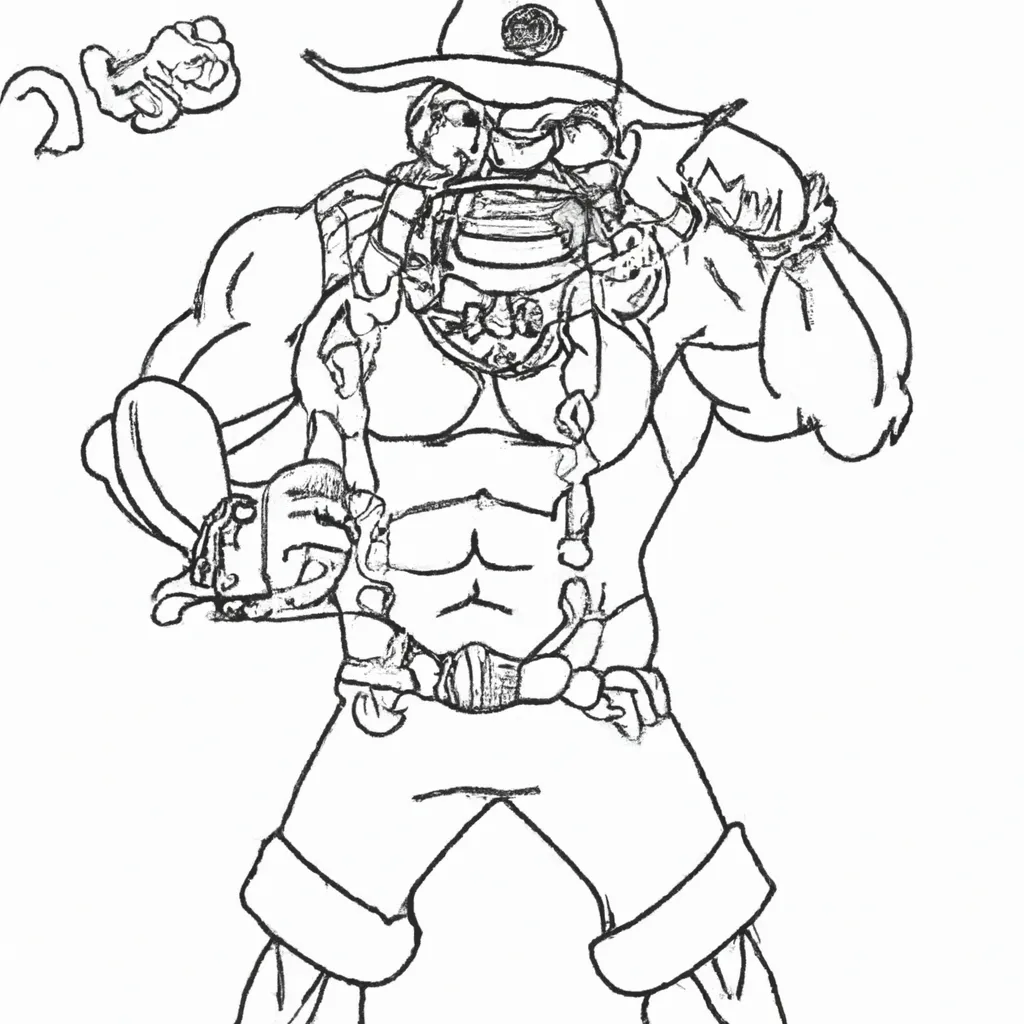 7 Desenhos de Monkey D. Garp para Imprimir e Colorir