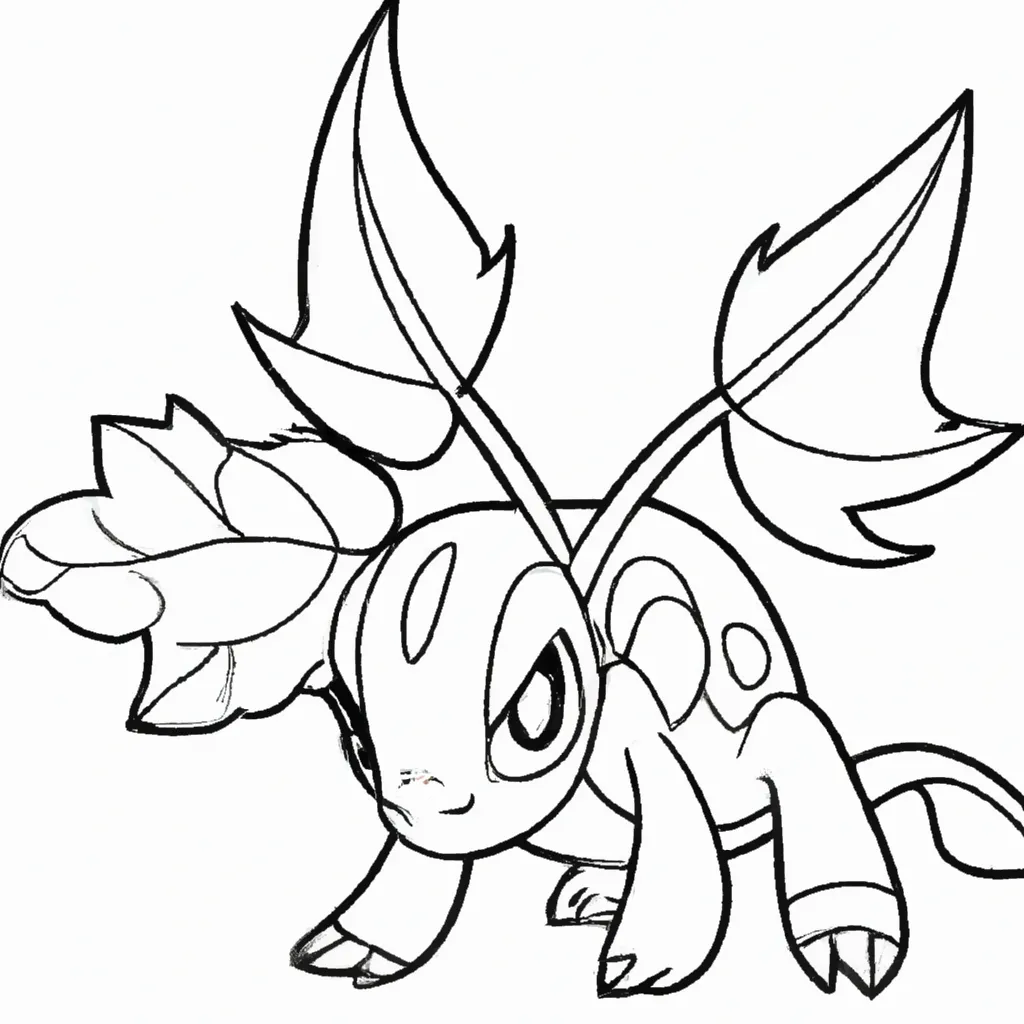 Desenhos Incríveis de Pokémon Bayleef para Imprimir e Colorir