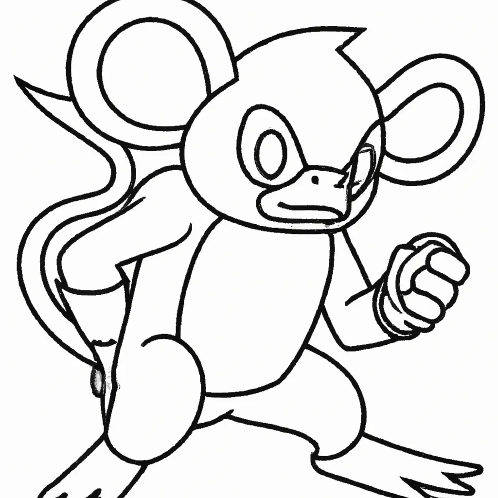 7 Desenhos de Pokémon Mankey para Imprimir e Colorir!
