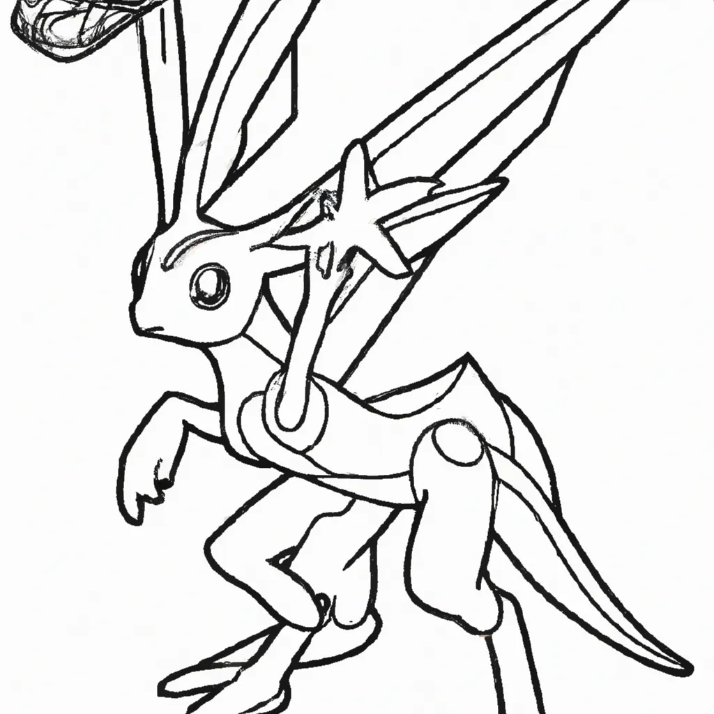 Desenhos de Pokémon Scyther para Imprimir e Colorir