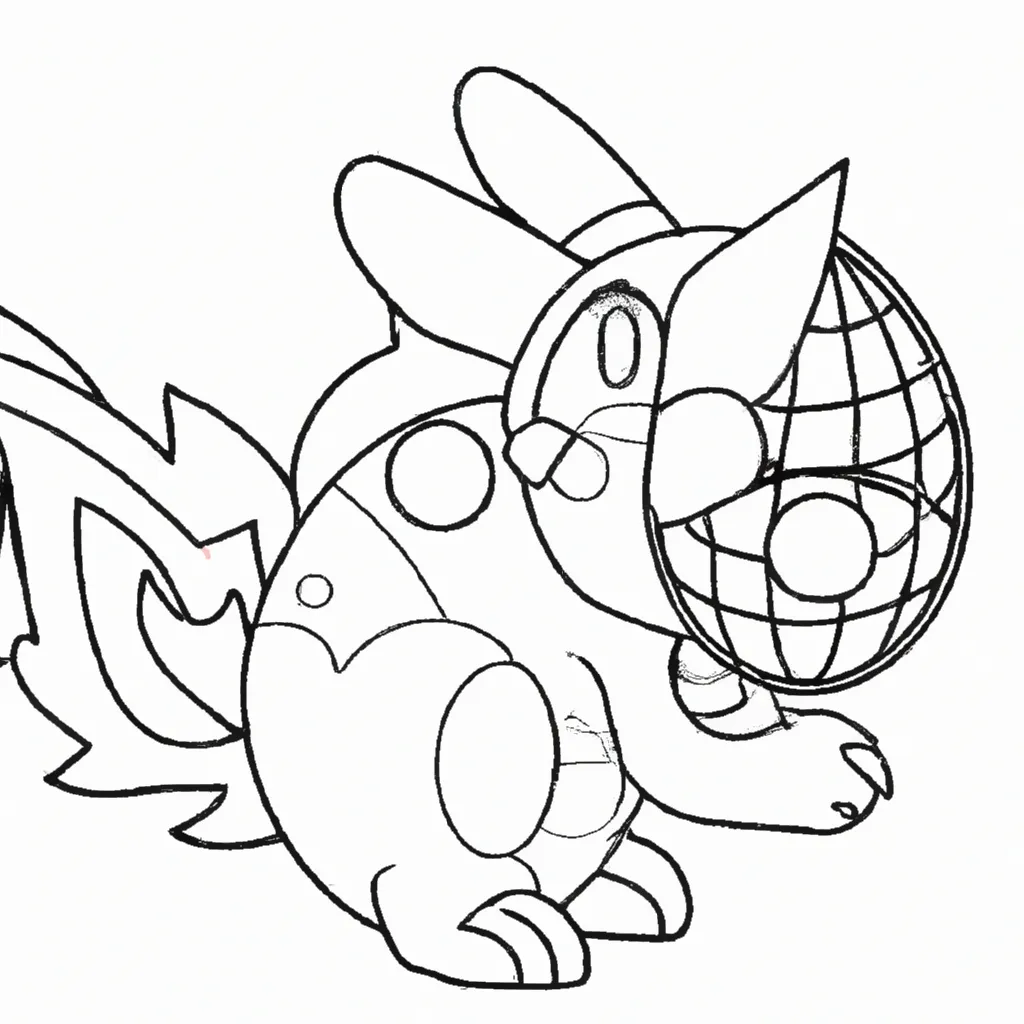 Desenhos de Pokémon Simipour para Imprimir e Colorir