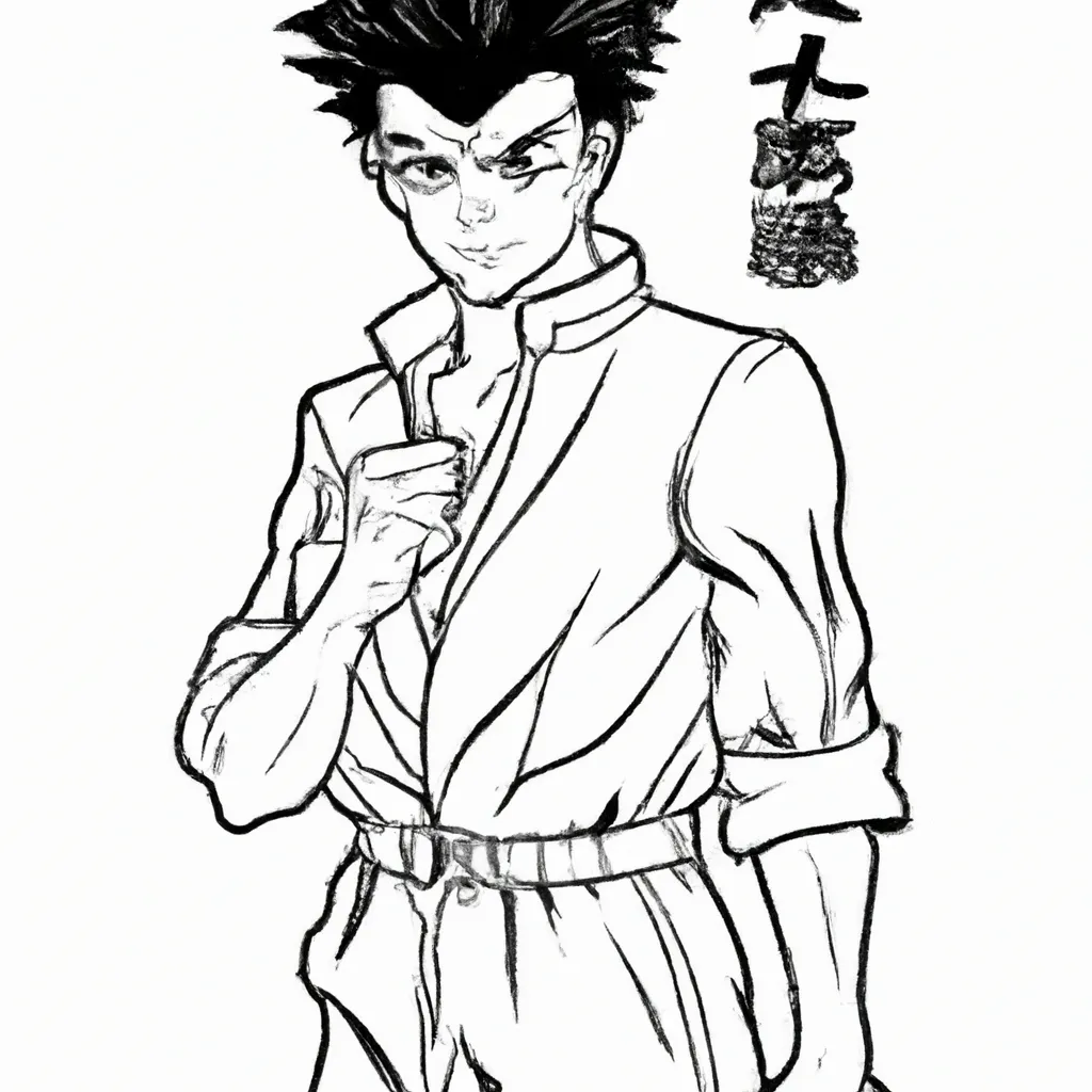 10 Desenhos de Yusuke Urameshi para Imprimir e Colorir