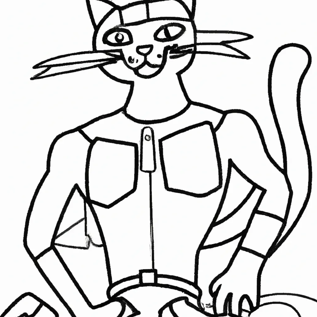 10 Desenhos de Homem Gato para Imprimir e Colorir