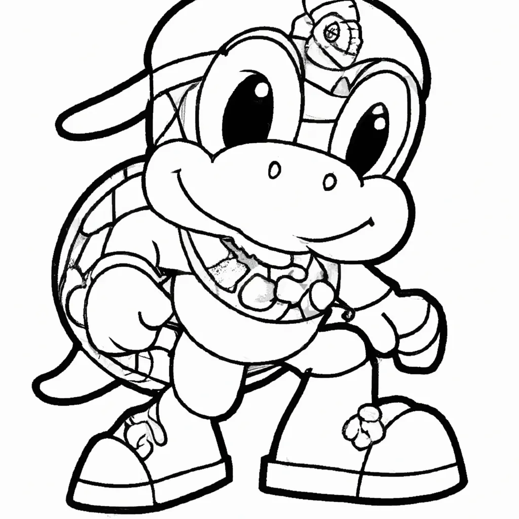 7 Desenhos de Koopa Troopa para Imprimir e Colorir