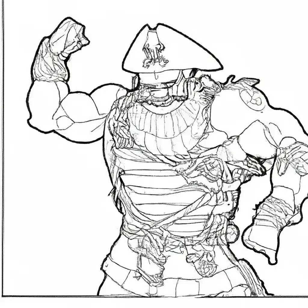 7 Desenhos de Monkey D. Garp para Imprimir e Colorir