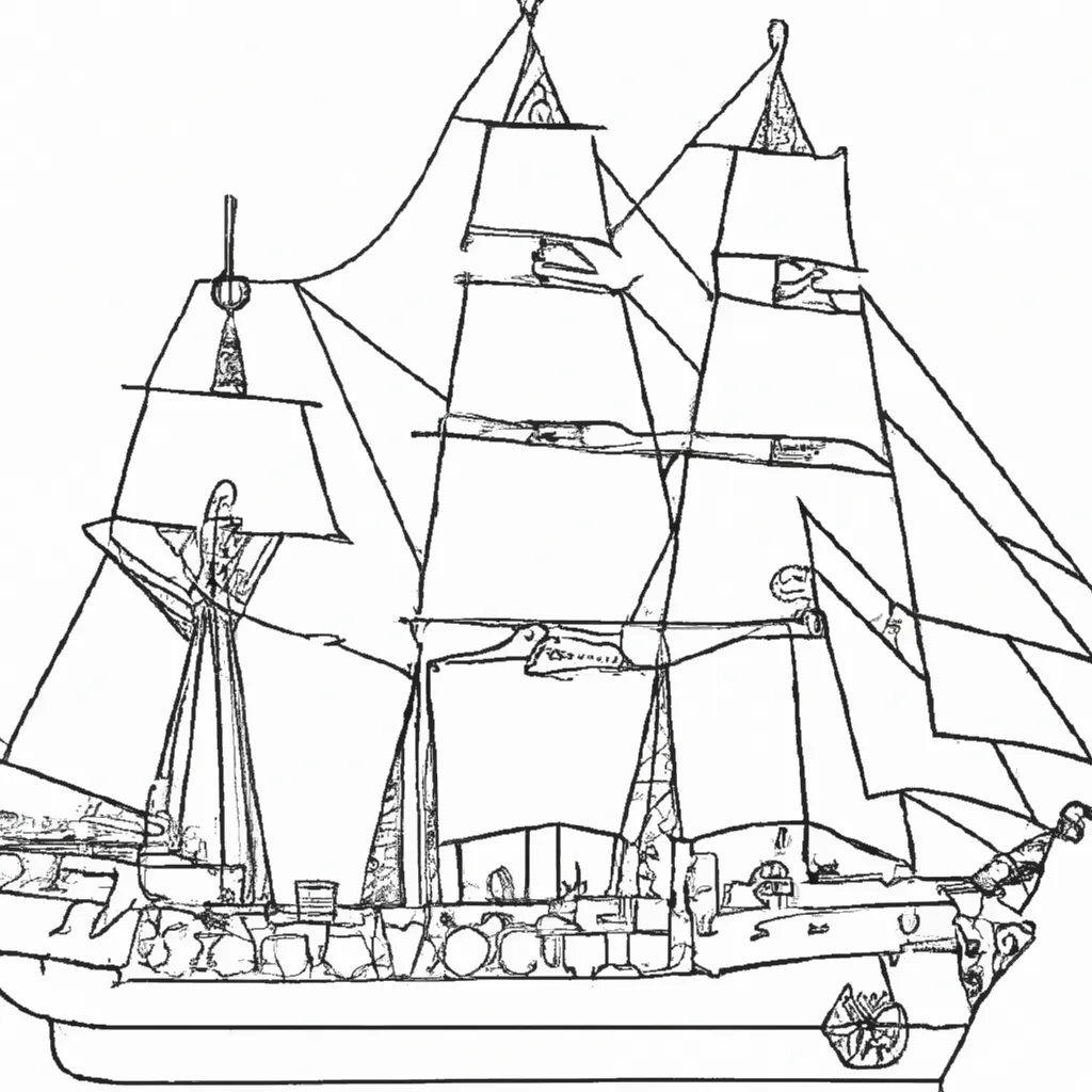 100+ Desenhos de Navio Negreiro para Imprimir e Colorir