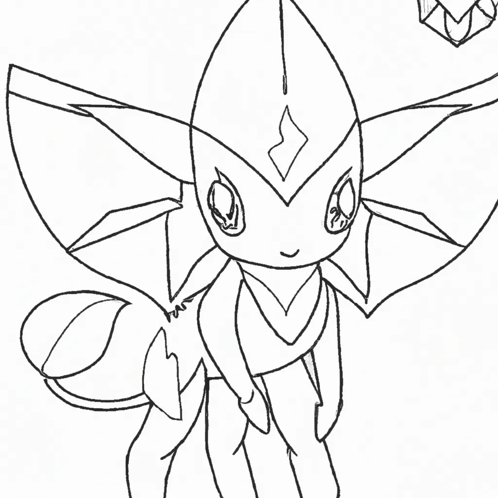 10 Desenhos de Pokémon Azelf para Imprimir e Colorir