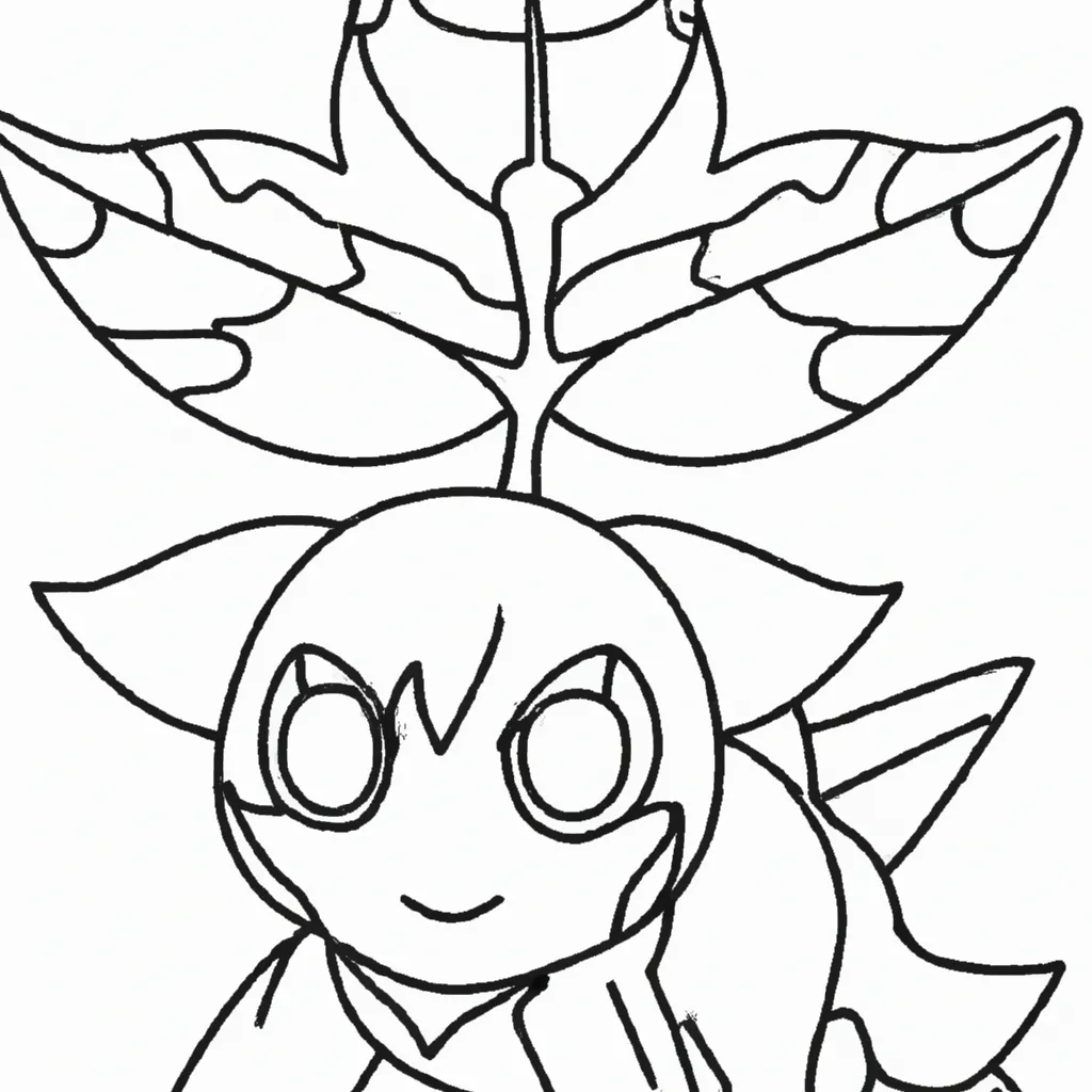 Desenhos Incríveis de Pokémon Bayleef para Imprimir e Colorir