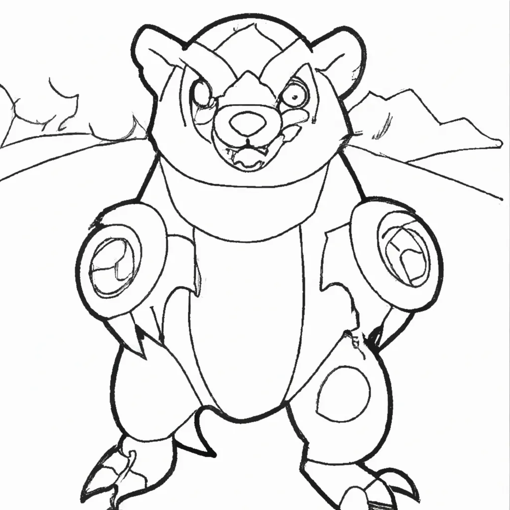 Desenhos de Pokémon Beartic para Imprimir e Colorir